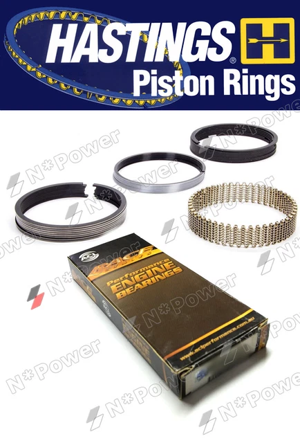 HASTINGS PISTON RING & Acl Race Conrod Bearing Std For Ford Falcon Xr6 ...