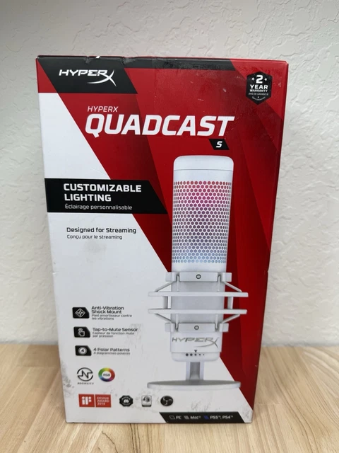 HYPERX QUADCAST S – RGB USB Condenser Microphone for PC, PS5,PS4, Mac ...