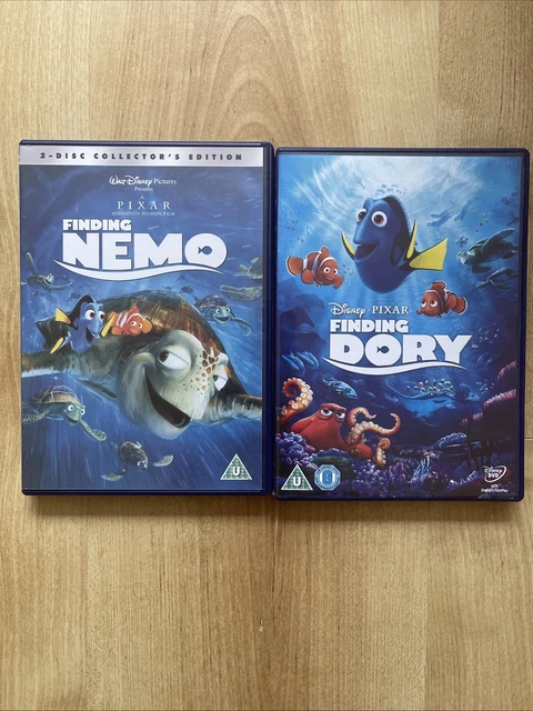 2 X DISNEY Pixar DVD’s - Finding Nemo & Finding Dory (2016) Region 2 ...