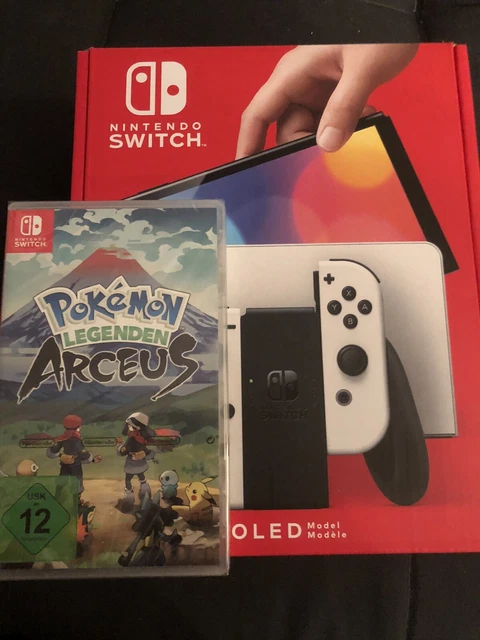 NINTENDO SWITCH CONSOLE OLED White & Game Pokemon Legends Arceus Bundle ...