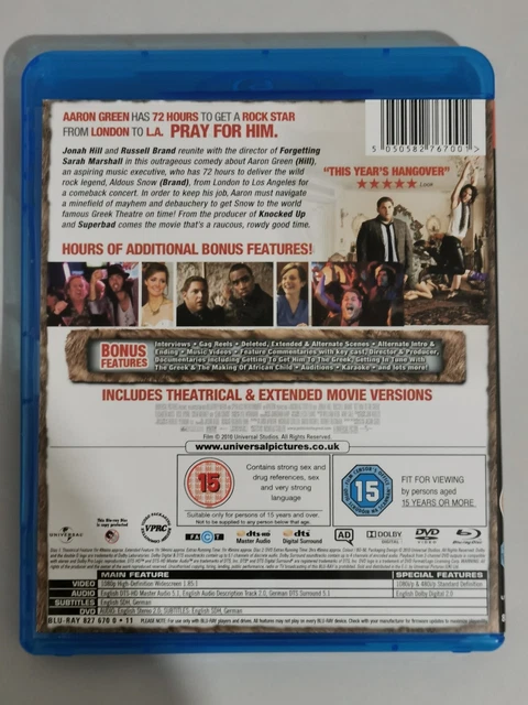 GET HIM TO the Greek Blu-ray (2010) Region Free £0.99 - PicClick UK