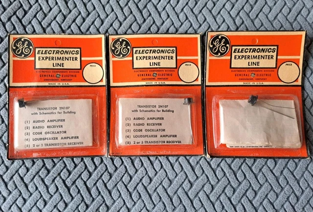 1960S GE GENERAL 2N107 Transistors Lot Experimenter Line New Old Stock ...