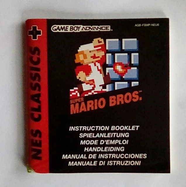 INSTRUCTIONS ONLY SUPER Mario Bros Manual Game Boy Advance Gameboy instructions-only-super-mario-bros-manual-game-boy-advance-gameboy