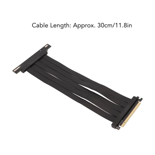 PCIE 4.0 X16 Riser Cable 90° High Speed Single Row 31 Core Graphics ...
