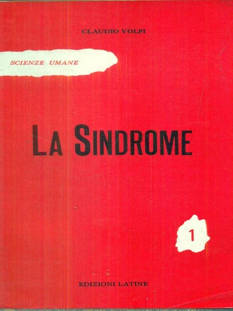 LA SINDROME VOLPI Claudio Edizioni Latine 1970 Problemi Di Scienze ...