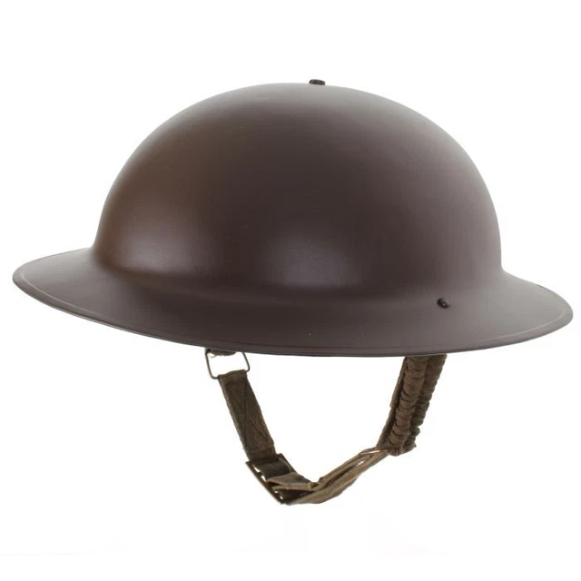 REPRODUCTION WW2 STEEL British Brodie Helmet - Service Brown- Various ...
