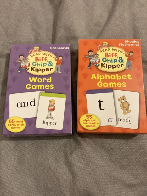 BIFF, CHIP&KIPPER ALPHABET and Word Games Flashcards 2 x Packs £6.99 ...