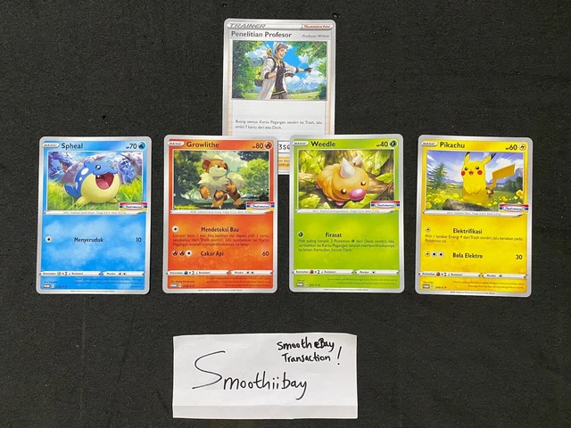 CARTE POKEMON PIKACHU Growlithe Indonesia Exclusive Promo Indomaret NM ...