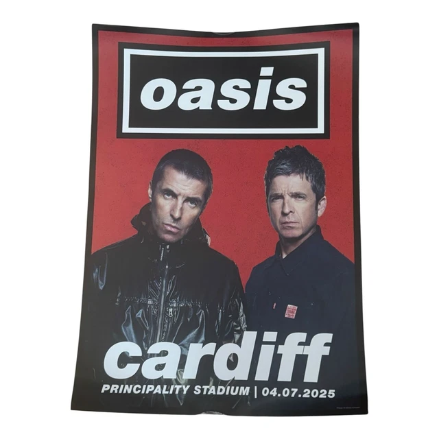 OASIS LIVE 2025 Cardiff 4th July 2025 Concert A2 Poster Liam Noel ...