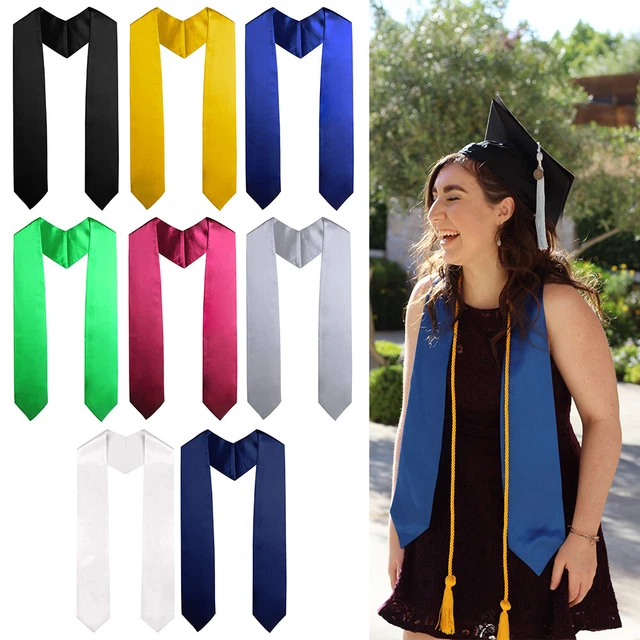 UNIFORM GRADUATION STOLE Sash Graduation Robes Black Sashes Academic ...