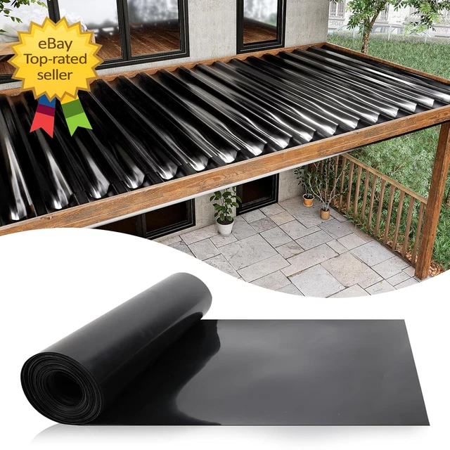 50FT UNDER DECK Drainage System Black HDPE Waterproof Membrane 12 Inch ...