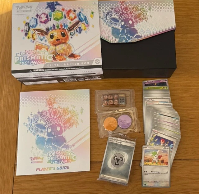 POKÉMON PRISMATIC EVOLUTIONS Elite Trainer Box ETB Opened inc Players ...