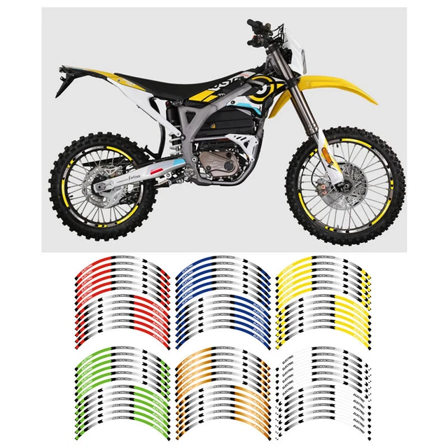 RIM WHEEL DECALS Stickers For SURRON Segway x260 x160 LIGHT ULTRA BEE X ...