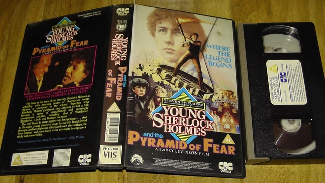 PYRAMID OF FEAR Young Sherlock Holmes VHS Video Big Box Ex Rental Cert ...