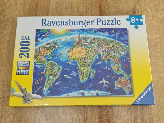 RAVENSBURGER MAP WORLD Landmarks 200 Piece Jigsaw Puzzle XXL 8+ £11.99 ...