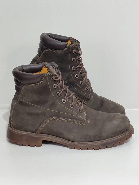 TIMBERLAND 6-INCH BASIC Mens Waterproof Boots Dark Brown Nubuck UK10 ...