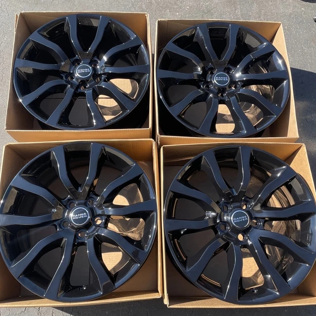 20& RANGE ROVER Factory Wheels OEM Rims Gloss Black 72252 Land Rover ...