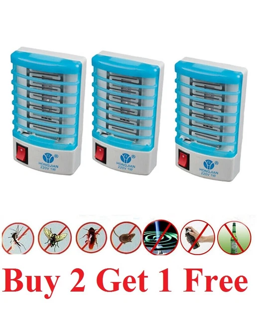 INDOOR LED ELECTRIC Mosquito Fly Bug Insect Trap Zapper Killer Night ...