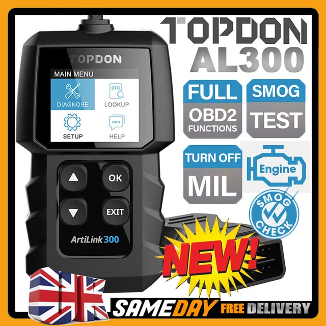 TOPDON CAR ENGINE Fault Code Reader OBD2/EOBD/CAN Diagnostic Scanner ...