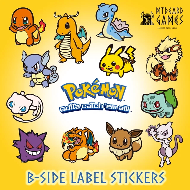 OFFICIAL POKEMON B-SIDE Label Stickers Selection 1st Generation ...
