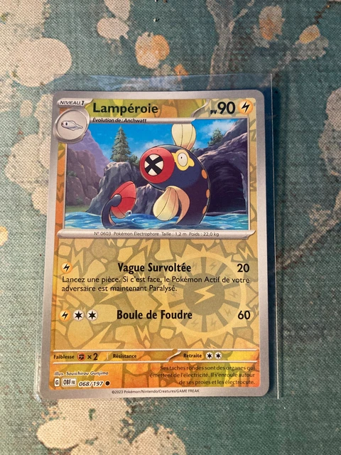 CARTE POKEMON LAMPÉROIE 68/197 Reverse EV3 Flammes Obsidiennes FR EUR 1,00 - PicClick FR