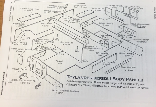 TOYLANDER SERIES 1 Land Rover Instructions/Build Manual Model Vintage ...
