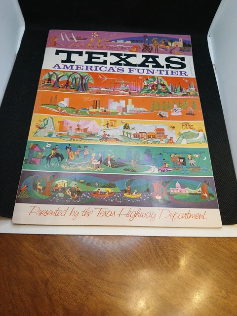 1970S TEXAS HIGHWAY Department Americas Fun-tier Travel Guide Book G1 £ ...