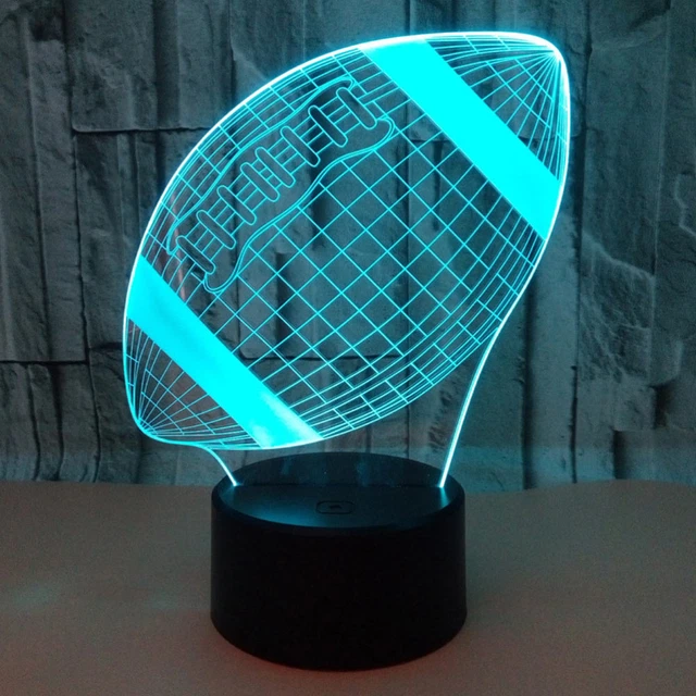 RUGBY BALL LAMP Unique Night Lights Football Beautiful Home Decoration ...