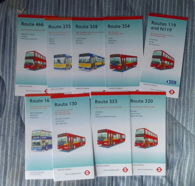 LONDON BUS TIMETABLE Leaflets Bundle Metrobus £4.00 - PicClick UK
