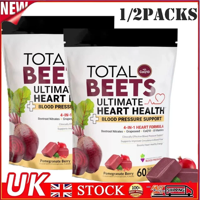 2X TOTAL BEETS Healthy Energy Support,Beet RootSupplement Soft Chew ...