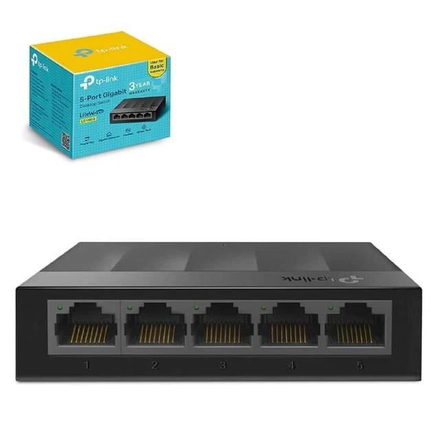 TP-LINK 5-PORT GIGABIT Ethernet Switch Hub Network Splitter Desktop ...