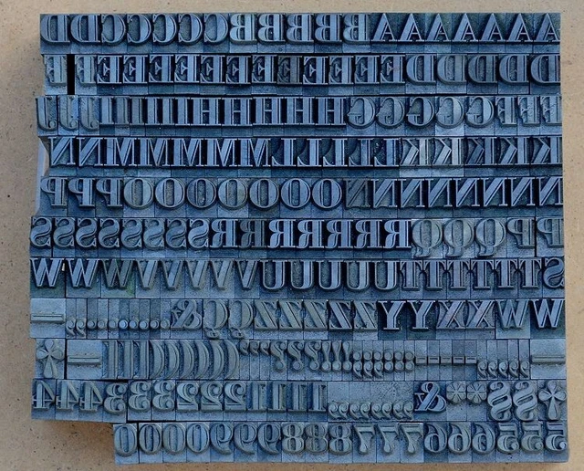 POLICE DE CARACTÈRES LICHTE BODONI plomb lettres typographie imprimerie ...