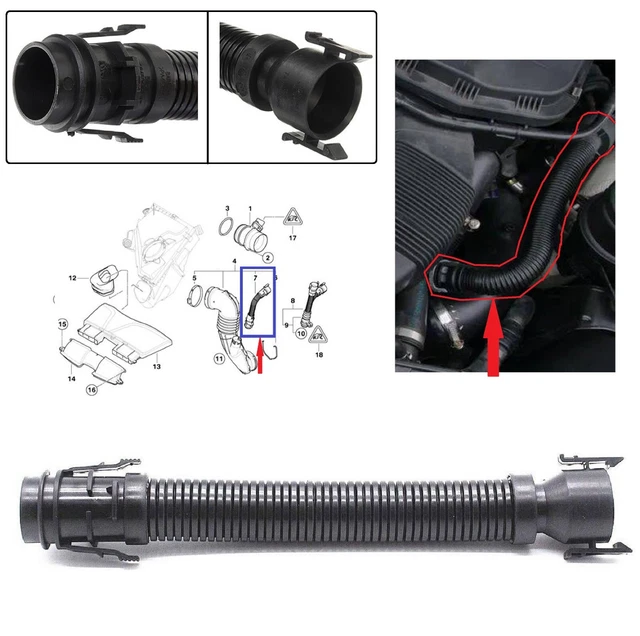 AIR INTAKE BREATHER Hose Pipe For Bmw 1 3 5 7 Series X3 X5 X6 ...