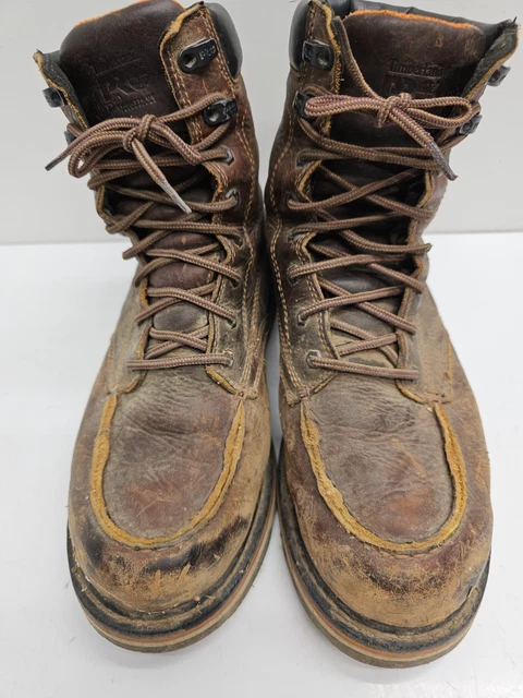 TIMBERLAND PRO WORK Boots A1Z9 Soft Toe Mens 10.5W Brown Leather £27.16 ...