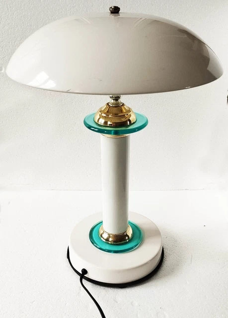 LAMPE DE BUREAU champignon vintage, métal blanc laqué, marque fun tea EUR 40,00 - PicClick FR