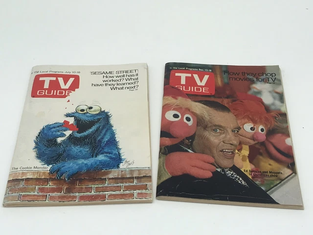 VINTAGE SESAME STREET TV Guides July 1971 & December 1970 £19.60 ...