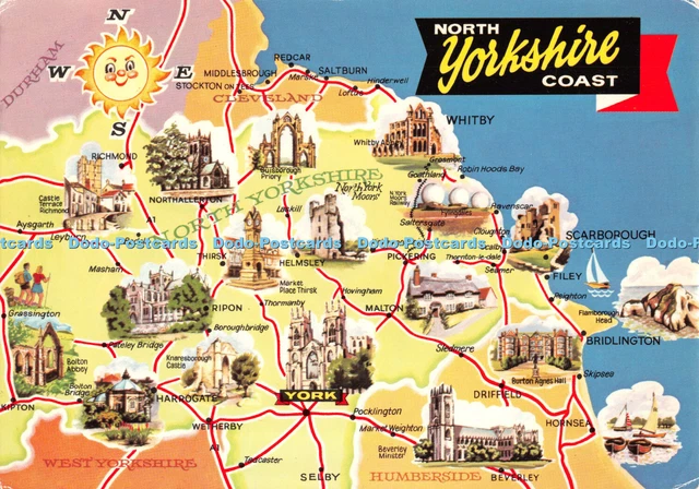 D104546 NORTH YORKSHIRE Coast. Map. Dennis £5.99 - PicClick UK
