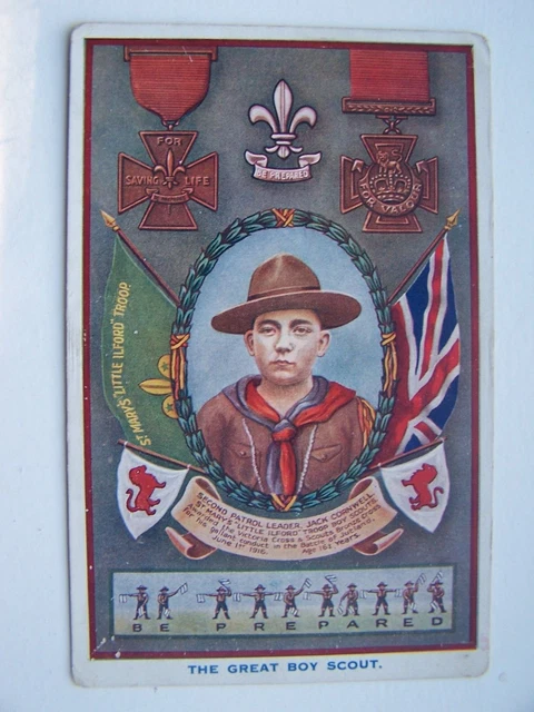 ORIGINAL EARLY WW1 military postcard - Jack Cornwell - The Great Boy ...
