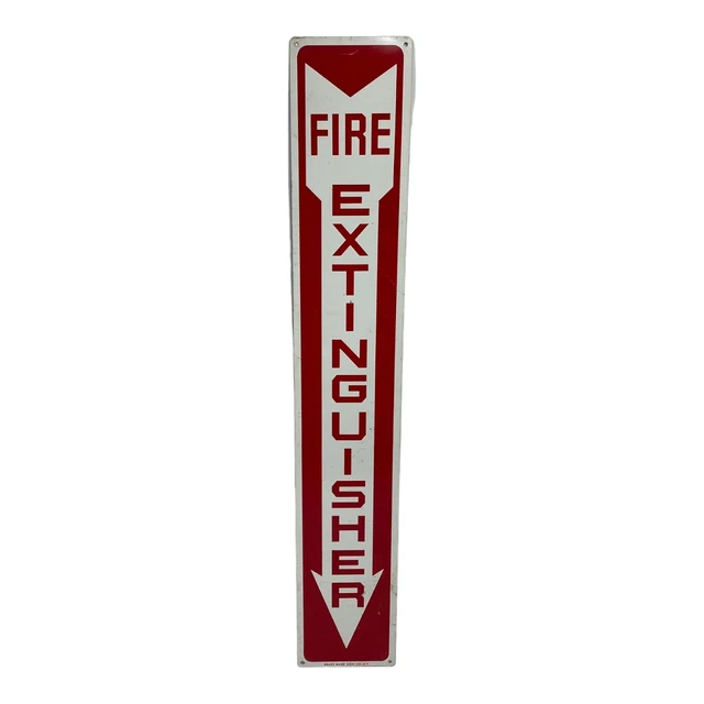 VTG - FIRE Extinguisher - Arrow Pointer - Metal Advertising Sign - 24 ...