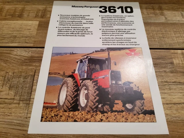 PROSPECTUS CATALOGUE BROCHURE tracteur massey ferguson mf 3610 1989 EUR 6,99 - PicClick IT