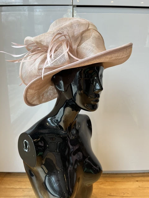 JACQUES VERT MOTHER Of The Bride Races Hat Blush Dusty Pink Feathers £ ...