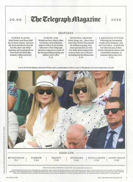 TELEGRAPH MAGAZINE: JODIE Foster, Fearne Cotton, Richard Madeley, Style ...