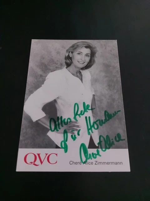 AUTOGRAMM AK AUTOGRAMMKARTE Chere Alice Zimmermann QVC Moderatorin EUR ...