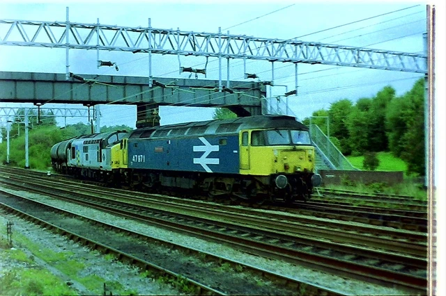 35MM RAILWAY COLOUR Negative Class 47 971 and 37 890 at Longport £1.95 ...