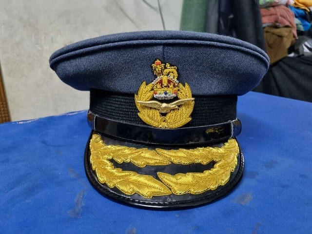 WW2 BRITISH RAF Visor Cap - Upholstered Royal Air Force Officer Hat ...