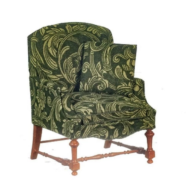 MAISON DE POUPÉES Vert & Noyer Bois Fauteuil JBM Miniature Meuble de Salon EUR 121,81 - PicClick FR