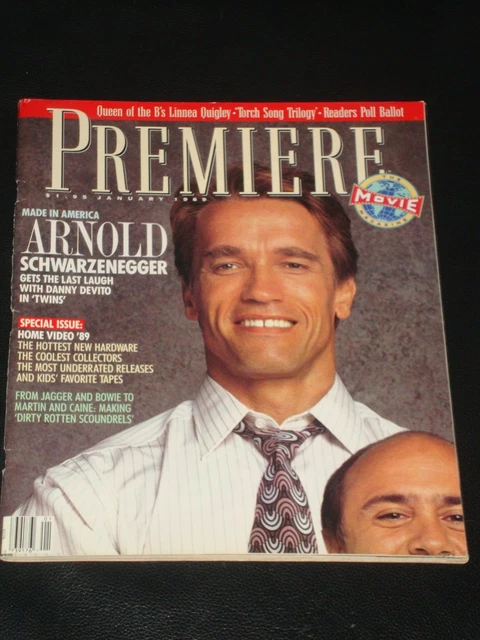 PREMIERE MAGAZINE 1989, Arnold Schwarzenegger, Danny DeVito, David ...