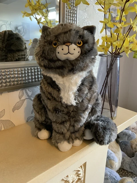 MOG THE CAT SAINSBURYS Christmas RARE Soft Toy Plush Grey 12” Inches £ ...