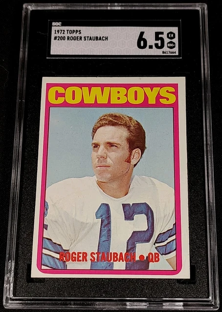 SGC 6.5 ROGER STAUBACH RC 🚨TRUE ROOKIE 🔥VINTAGE FOOTBALL CARD ⚡1972 ...
