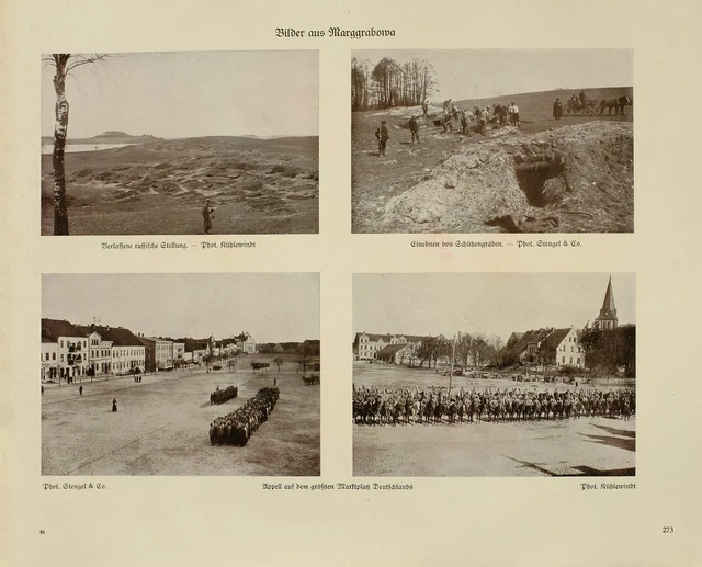 1916 ERSTER WELTKRIEG Druck Marggrabowa Kavallerie Verlassene Russische ...